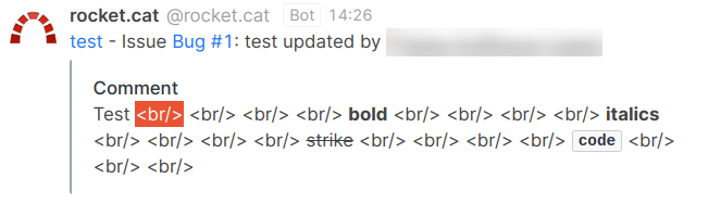 RC 3.16.3 - redmine messenger shows " " instead of linebreaks · Issue #22734 · RocketChat/Rocket ...