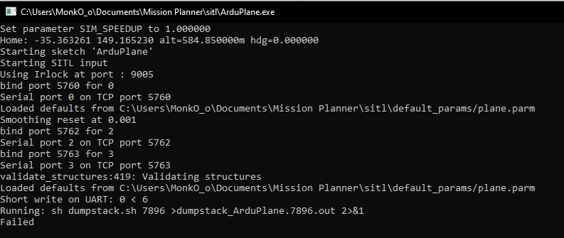 Plane simulation Failed · Issue #2359 · ArduPilot/MissionPlanner · GitHub
