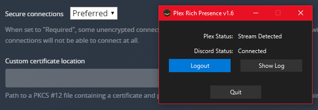 "unexpected end of stream" when PMS is set to require secure connections · Issue #69 · Ombrelin ...
