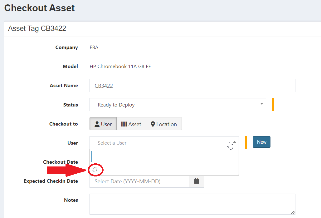 Cannot select a User, Asset or Location when checking out (or in) an asset · Issue #12865 ...