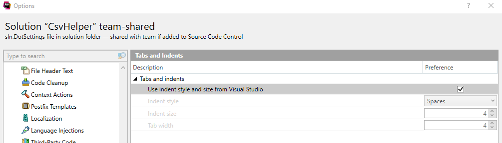 Update dotsettings · Issue #800 · JoshClose/CsvHelper · GitHub