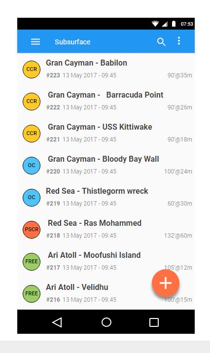 [idea] Mobile UI #4: Dive list different layouts and menu option · Issue #428 · subsurface ...