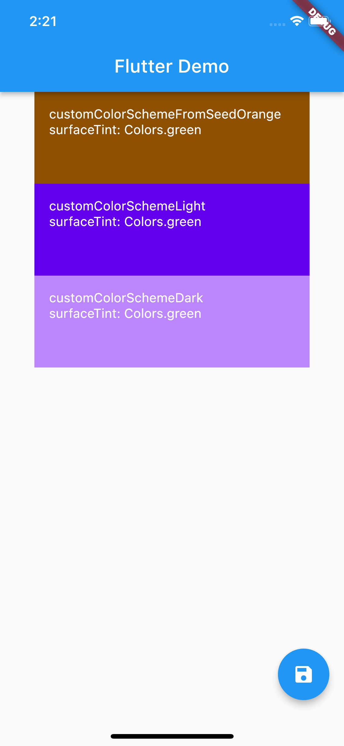 `surfaceTint`, field of `ColorScheme`, can’t be overwritten · Issue #104350 · flutter/flutter ...