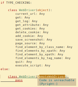 TYPE_CHECKING leading to unreachable code · Issue #1531 · microsoft ...