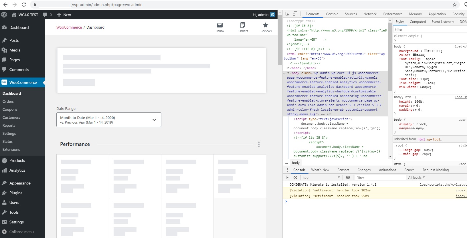 WC 4.0 admin dashboard and images fail to load · Issue #25924 · woocommerce/woocommerce · GitHub