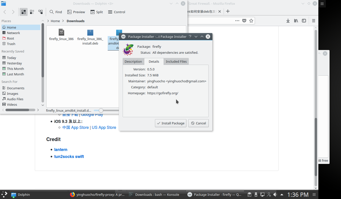 Mint 18.4 Linux Install firefly · Issue #191 · yinghuocho/firefly-proxy ...