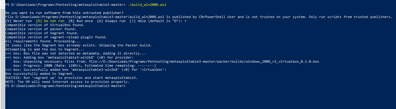Nobody Knows the Trouble I've Seen · Issue #310 · rapid7/metasploitable3 · GitHub