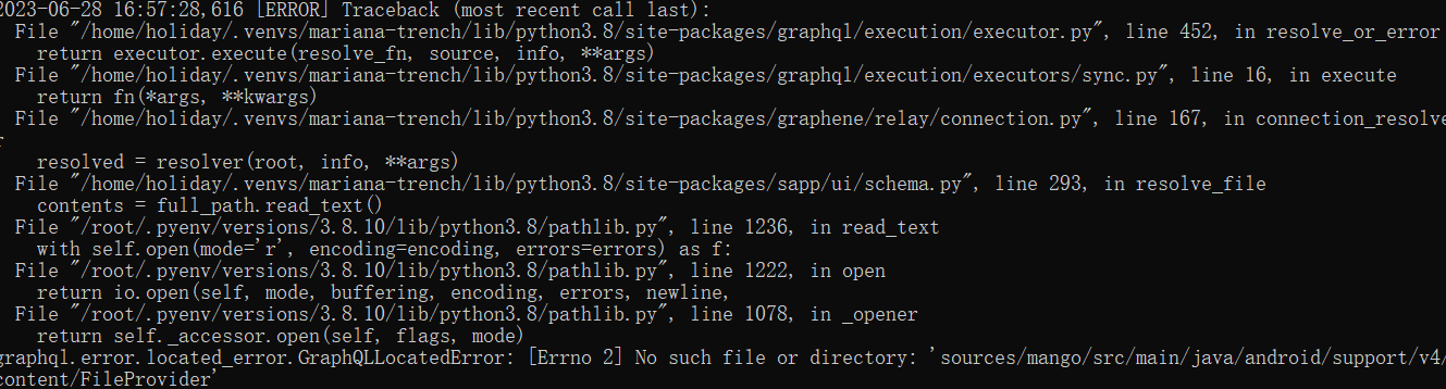 "No such file " log in sapp · Issue #132 · facebook/mariana-trench · GitHub