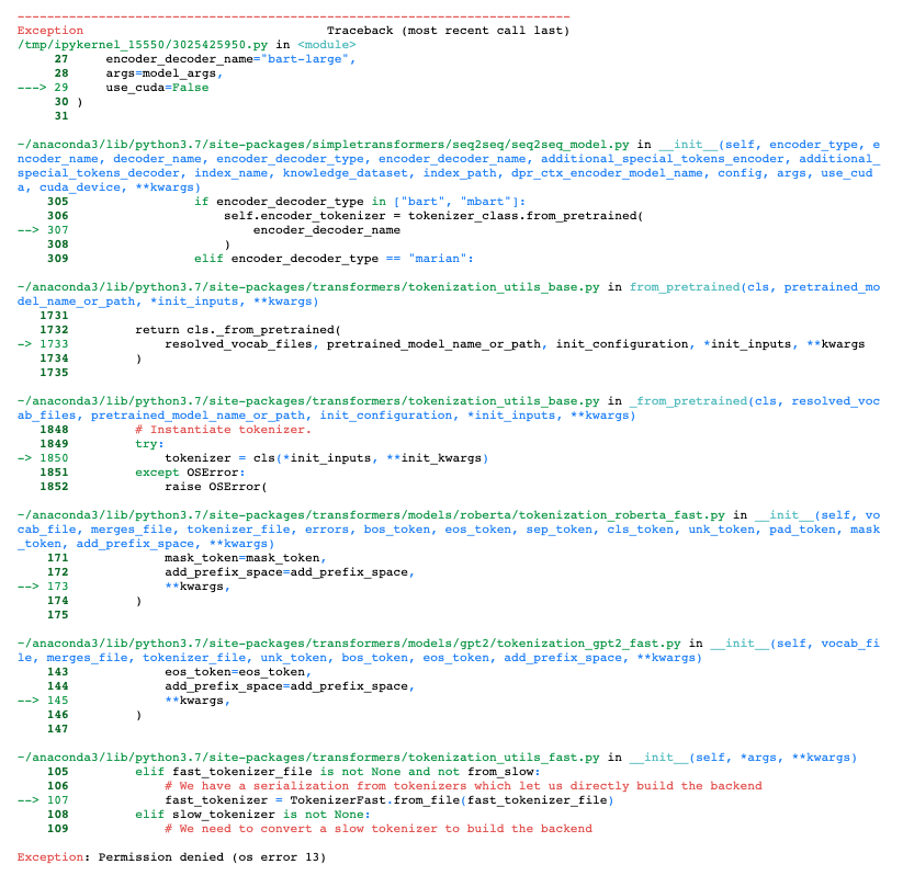 BART-Large loading problem · Issue #1226 · ThilinaRajapakse ...