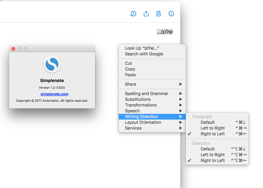 RTL/align to right doesn't work since last version · Issue #198 · Automattic/simplenote-macos ...