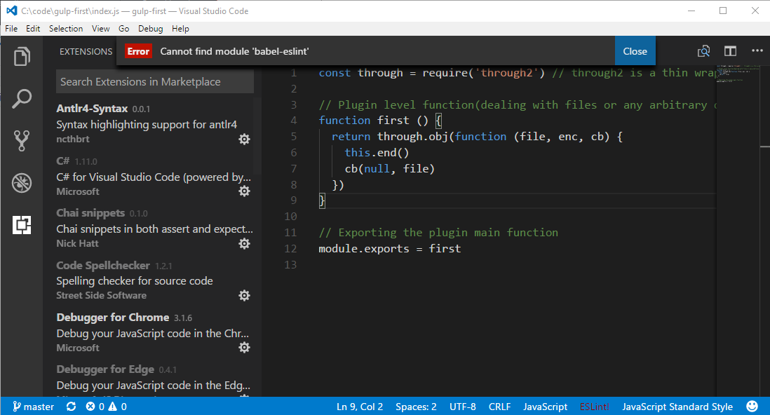 After installation: Cannot find module 'babel-eslint' · Issue #31 ...