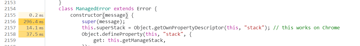 [wasm] ManagedError constructor has significant overhead due to reading Error.stack · Issue ...