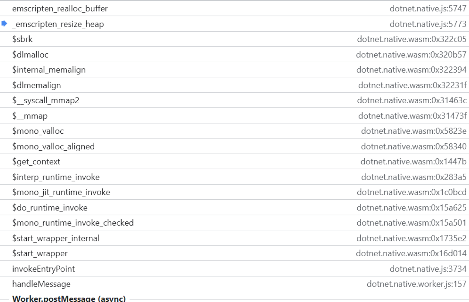 [browser][MT] Memory growth on worker could cause failure · Issue #86642 · dotnet/runtime · GitHub