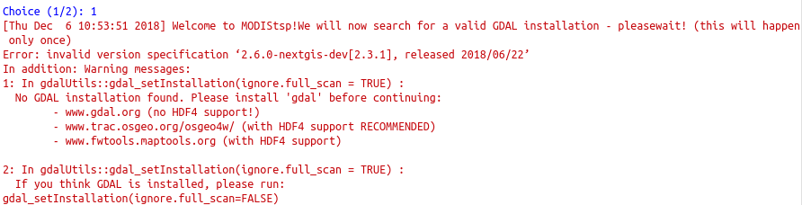 Error Invalid Version Specification · Issue 155 · Ropenscimodistsp · Github 