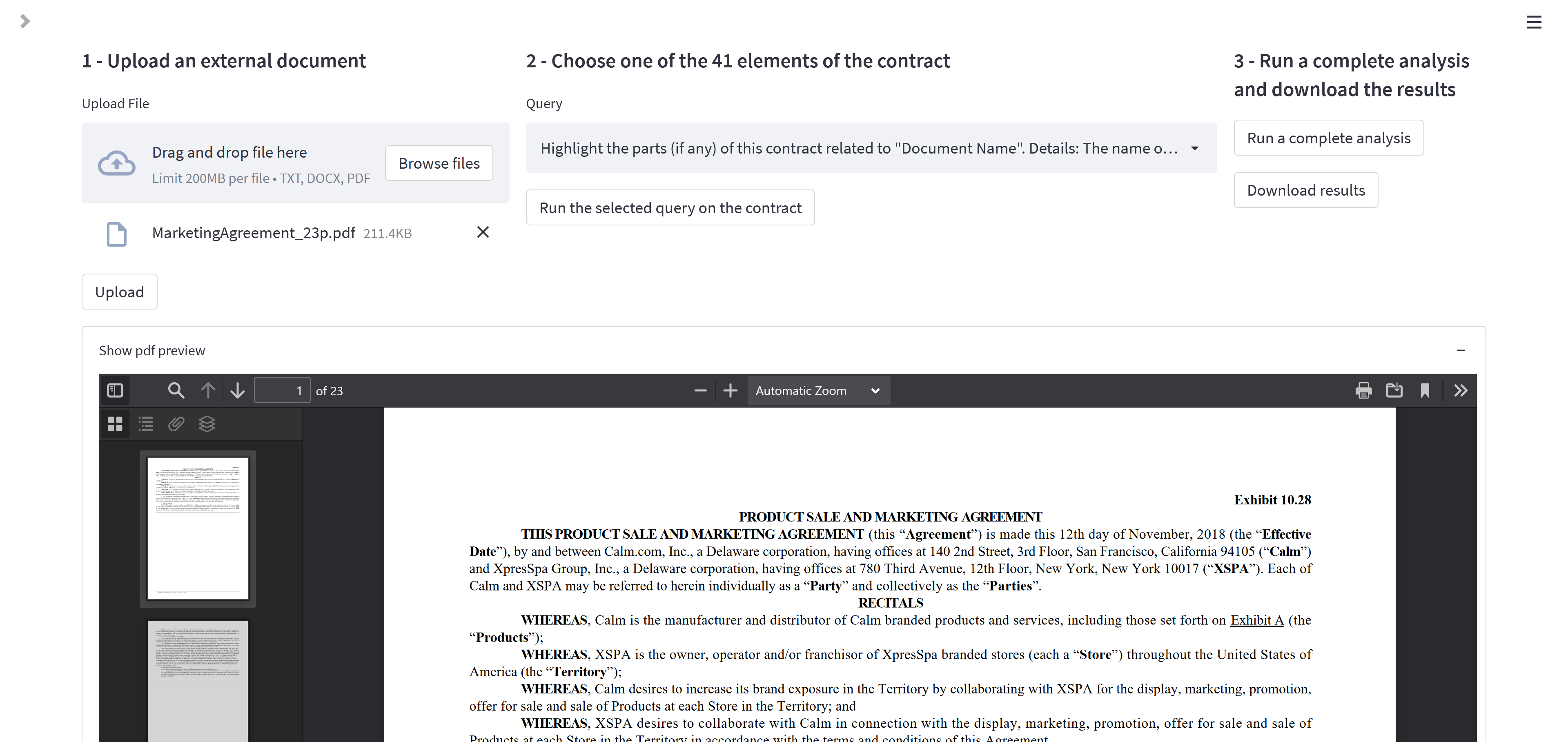 GitHub - mbenetti/docker-bert-cuad: Streamlit container with Bert trained on CUAD dataset from ...