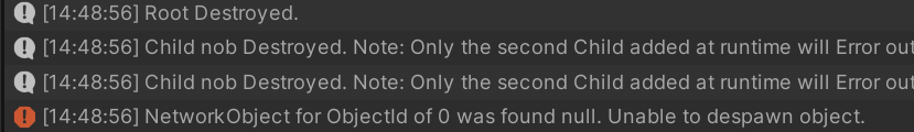 NetworkObject not found, unable to despawn with child nobs. · Issue #101 · FirstGearGames ...