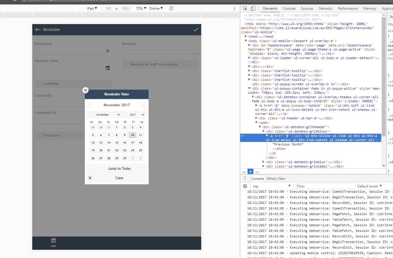 mobile calendar control missing icons · Issue #46 · ZoomApps/Liveapp · GitHub