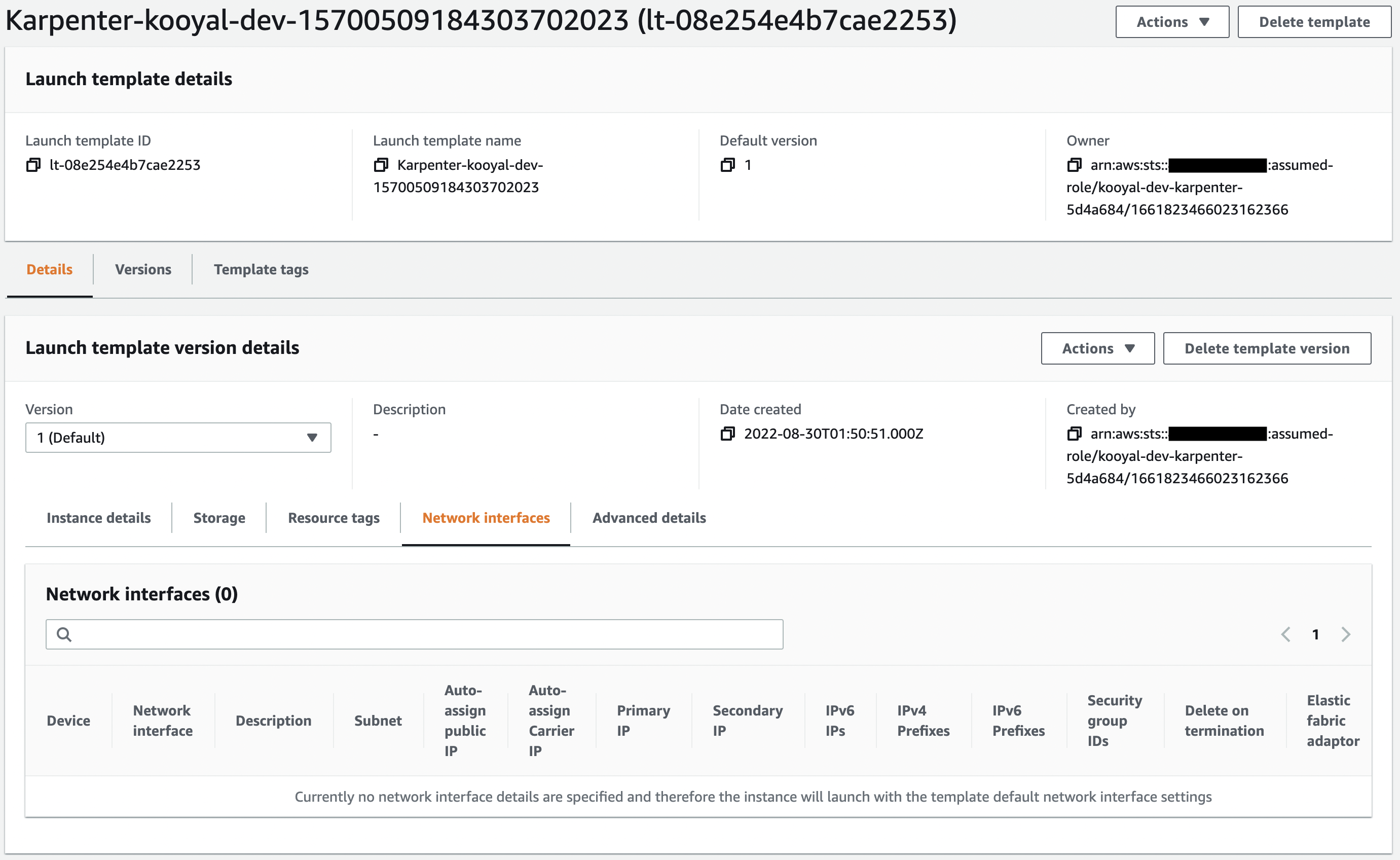 Karpenter does not attach network interface with the launch template · Issue #2397 · aws ...