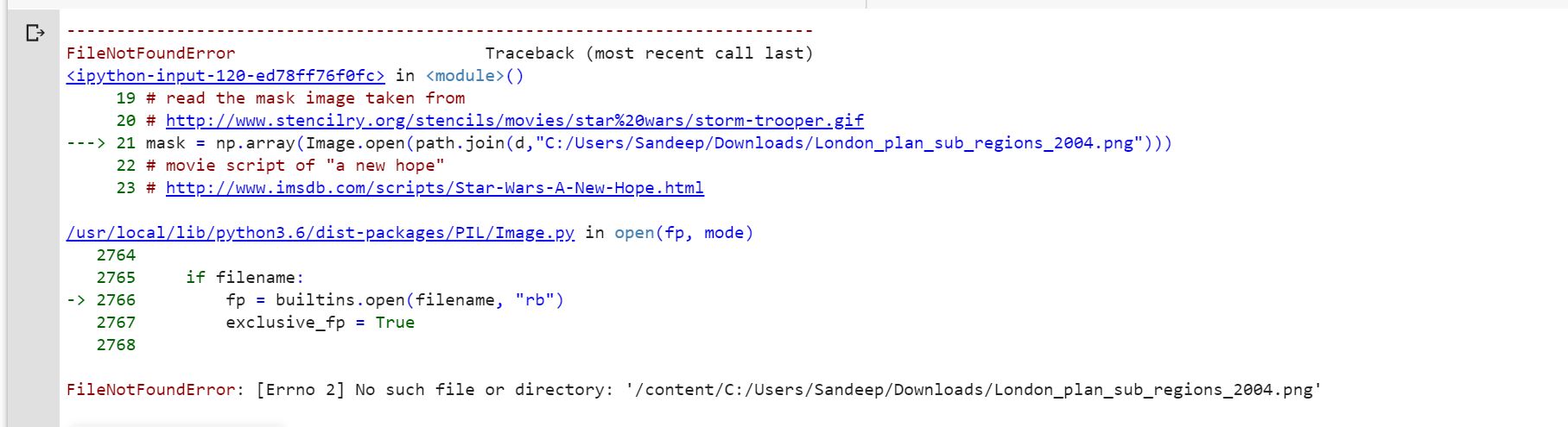 Image Upload Unsuccessful | "FileNotFoundError: [Errno 2] No such file ...