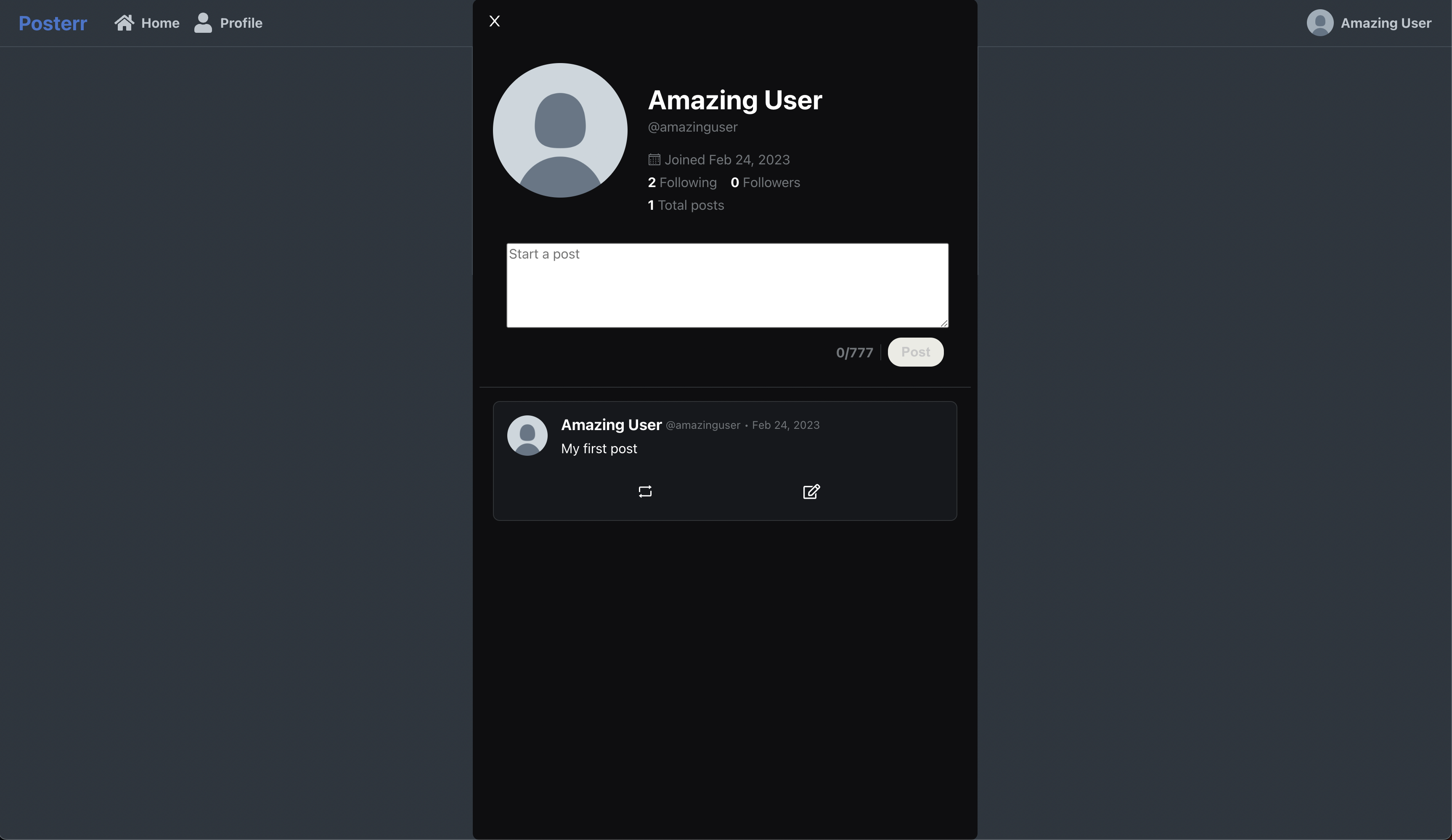 GitHub - CHPrado/posterr: Twitter like app