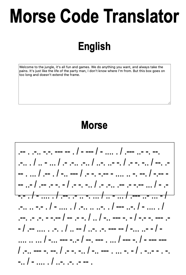 Morse Code box is a fixed size · Issue #1 · JordanK295/Morse-Code ...
