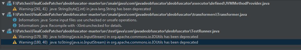 Compile Time Warning In Intellij Idea · Issue #372 · java-deobfuscator/deobfuscator · GitHub