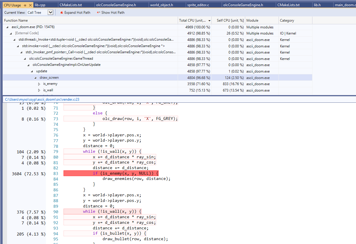 Enemy and bullet rendering improvement · Issue #44 · myxo/ascii_doom ...