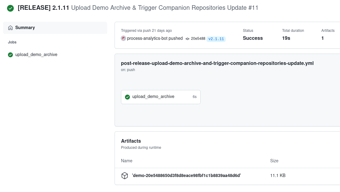 [INFRA] The artifact name of the demo generated at release time contains extra quote · Issue ...