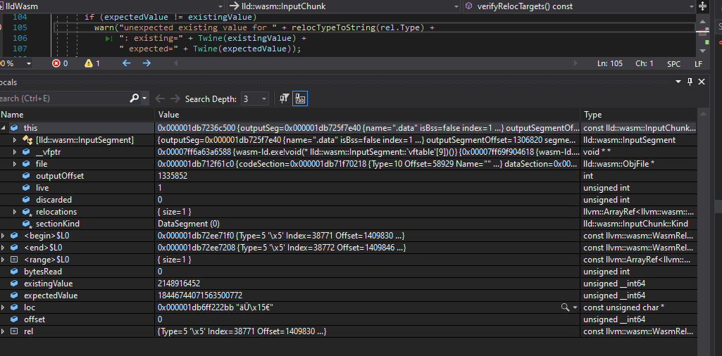 wasm-ld stage: unexpected existing value for R_WASM_MEMORY_ADDR_I32 · Issue #12110 · emscripten ...