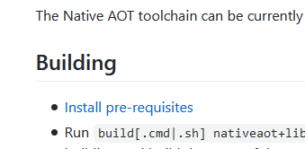 NativeAOT: 404 for the pre-requisites link. · Issue #233 · dotnet ...