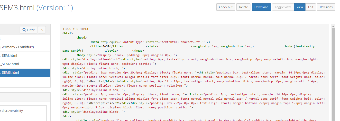 html output preview in OSF · Issue #259 · jasp-stats/jasp-issues · GitHub