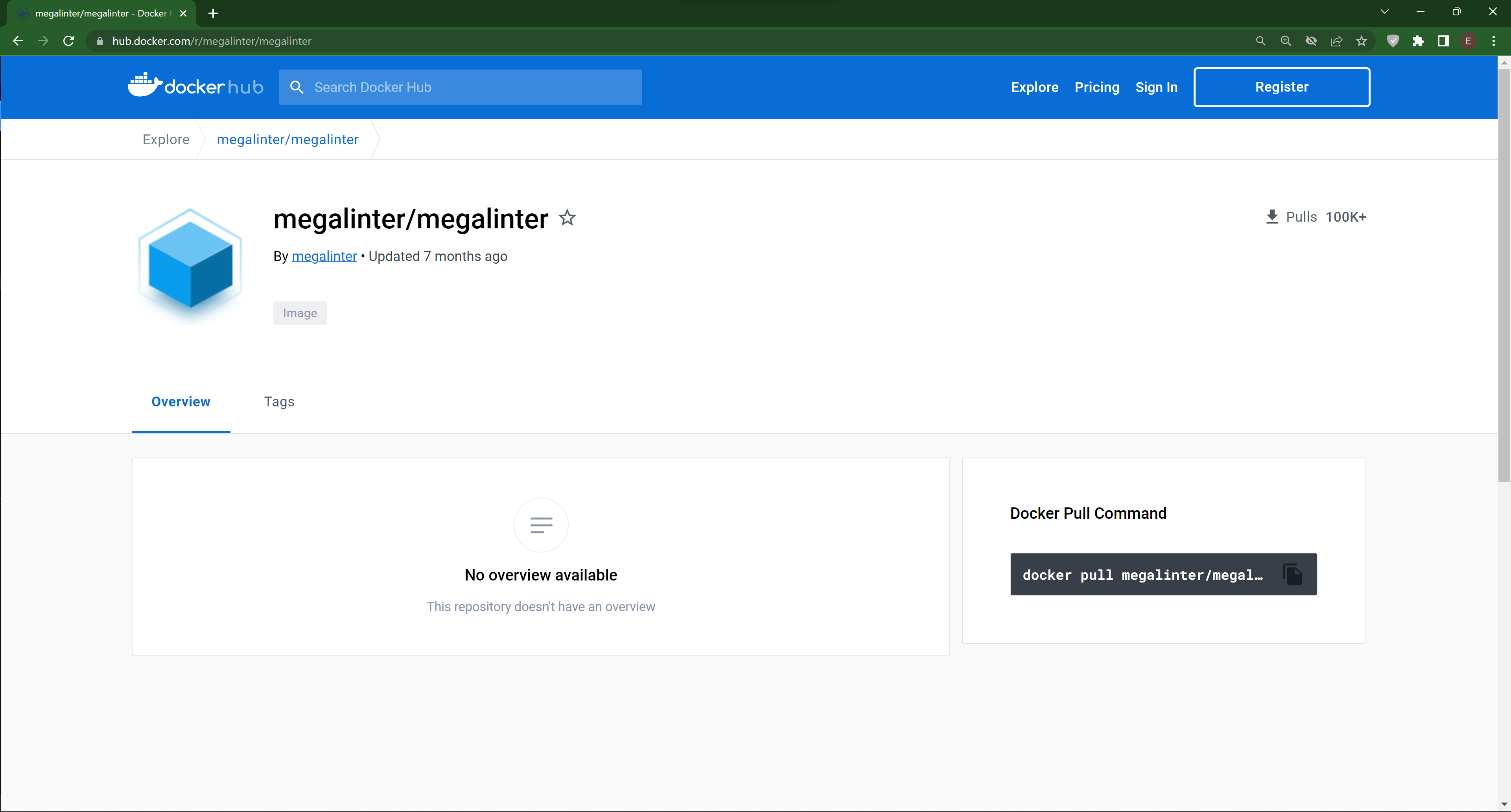 Redirect users to the correct Docker Hub page · Issue #2317 · oxsecurity/megalinter · GitHub
