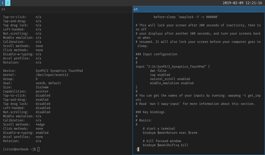 Touchpad config being ignored · Issue #3626 · swaywm/sway · GitHub