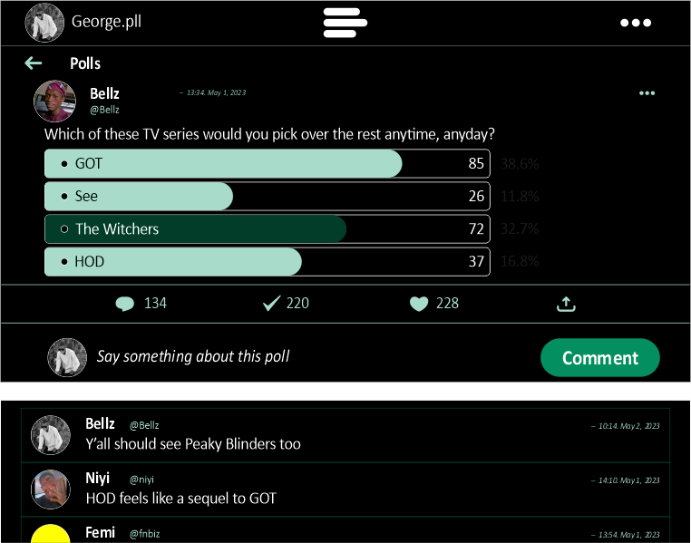 GitHub - olaniyigeorge/Poll-y: A poll app with some of the functionalities of a social media app ...