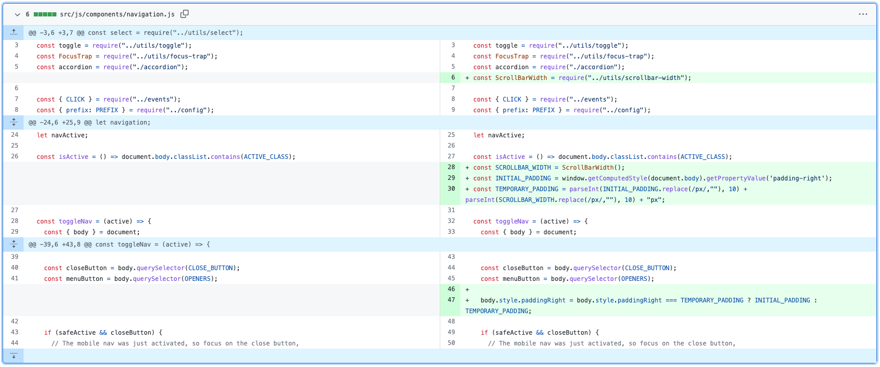 [feat] Navigation scrollbar enhancement · Issue #1620 · trussworks/react-uswds · GitHub