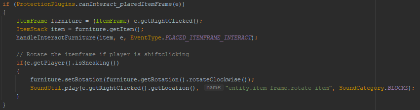 Shift+Right-Clicking item frames in claims with ItemsAdder installed ...