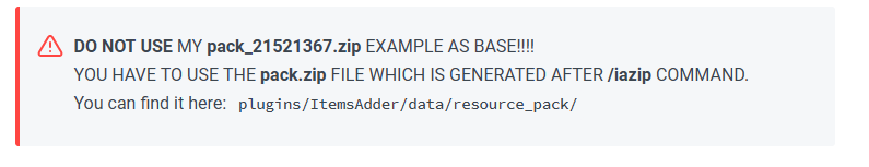 [BUG] Resourcepack error message · Issue #232 · PluginBugs/Issues-ItemsAdder · GitHub