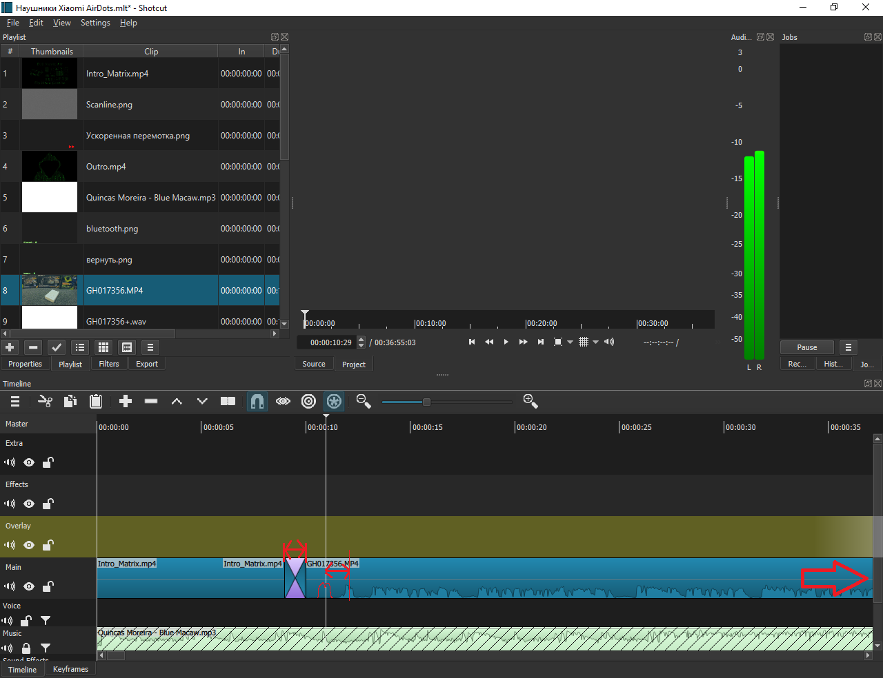 waveform not updated after making transition · Issue #781 · mltframework/shotcut · GitHub