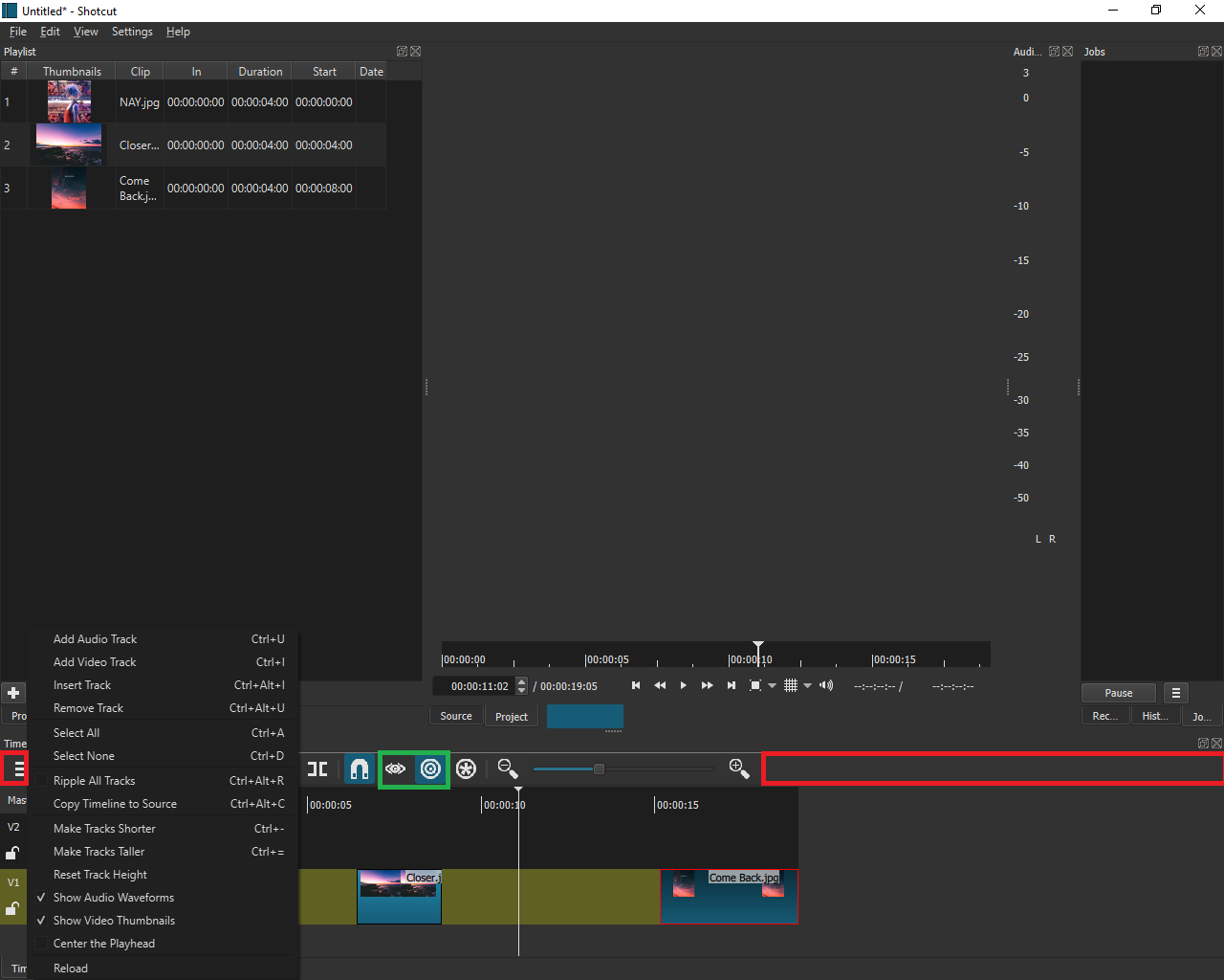 Hotkeys Ctrl+Alt+R for "Ripple All Tracks" stops working · Issue #878 · mltframework/shotcut ...