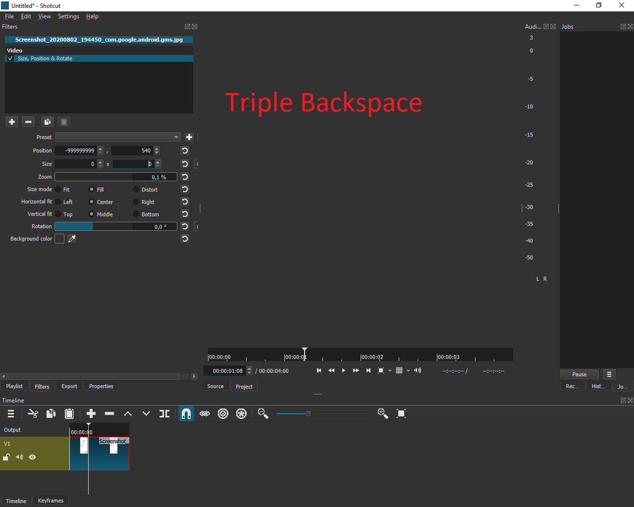 Size filter bug · Issue #946 · mltframework/shotcut · GitHub