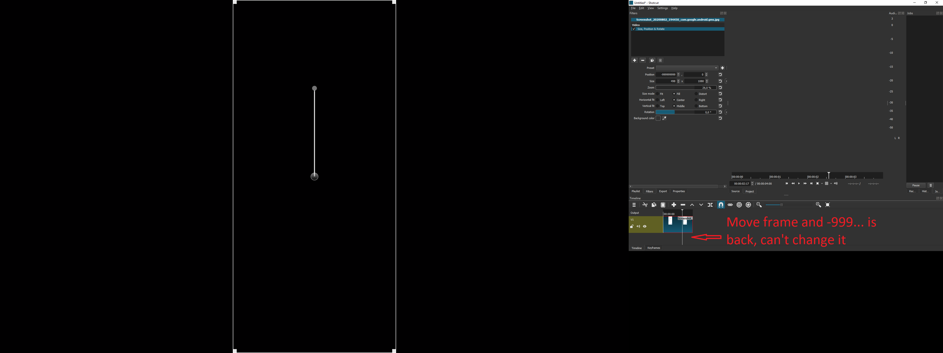 Size filter bug · Issue #946 · mltframework/shotcut · GitHub