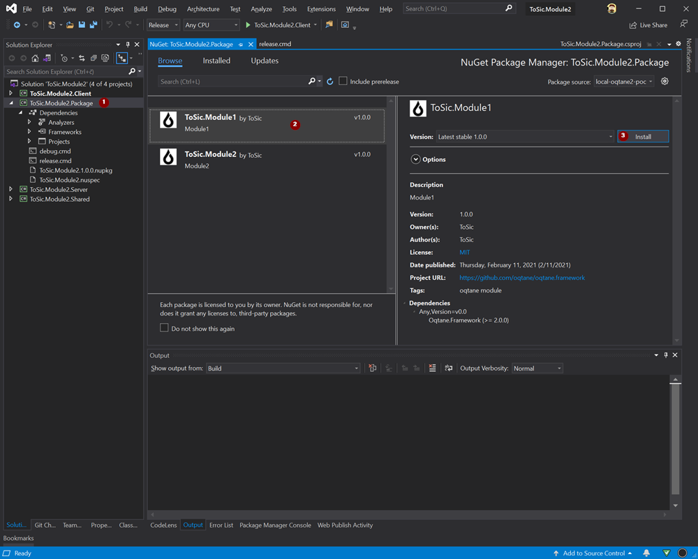The "ResolveAssemblyReference" task failed unexpectedly when adding oqtane module nupkg as ...