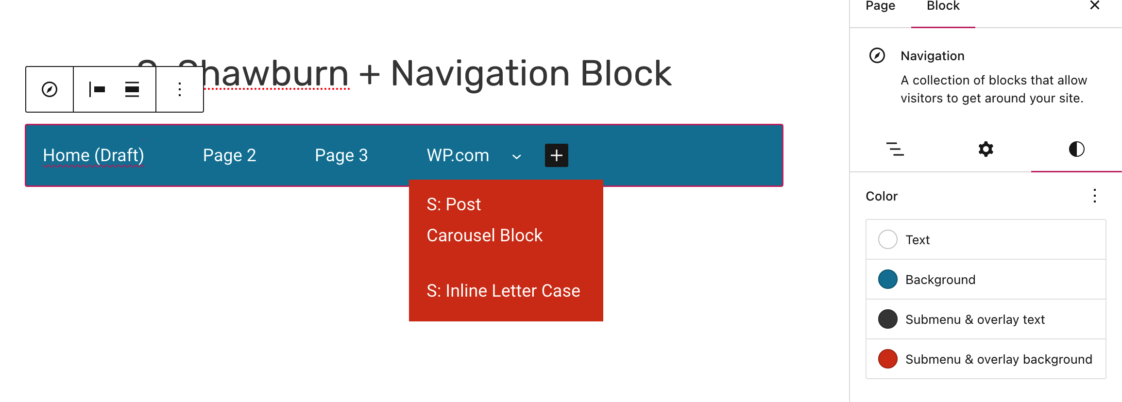 Shawburn - [Block] Navigation - Submenu background color disappears on live site · Issue #6933 ...
