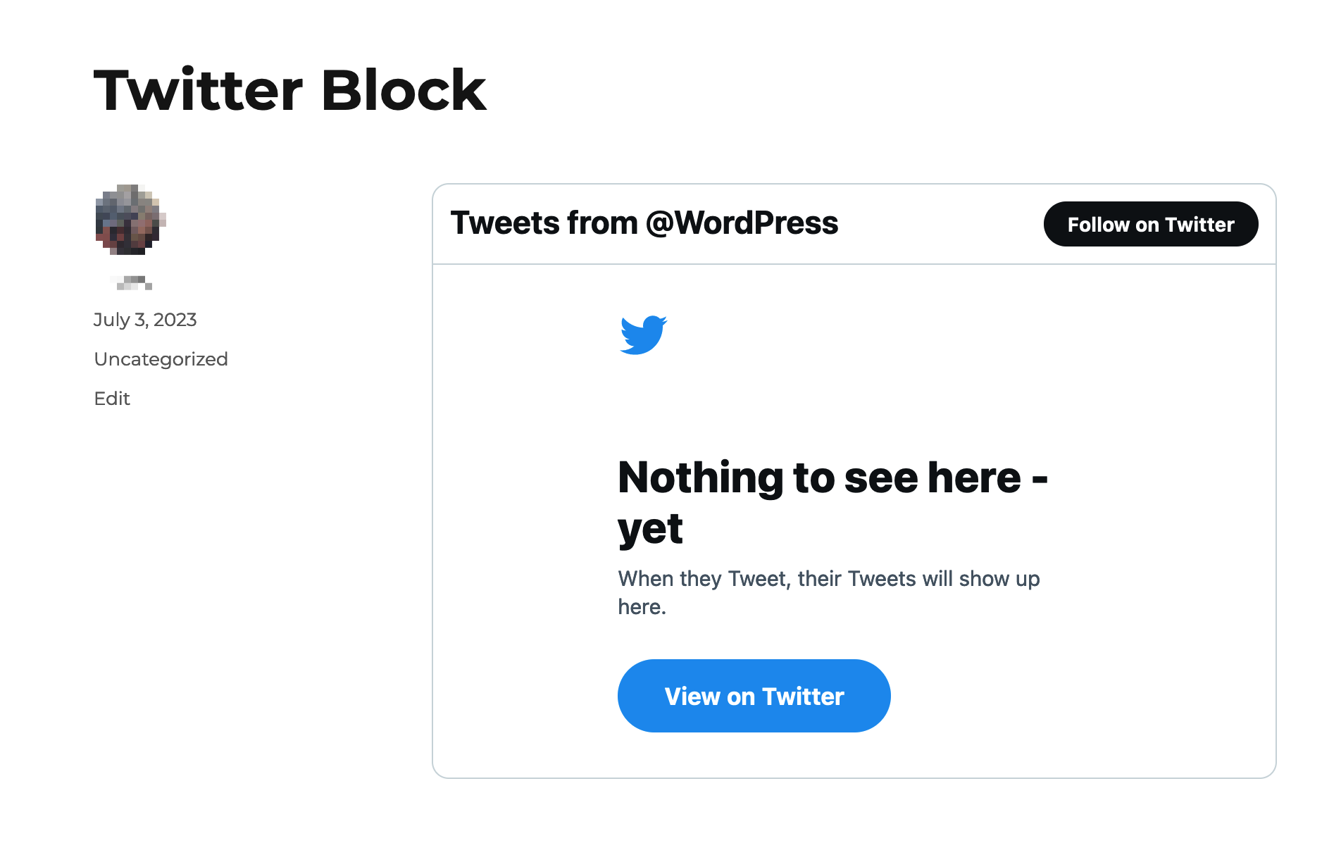 [Block] Twitter - Twitter Feed embeds show no posts · Issue #52260 ...