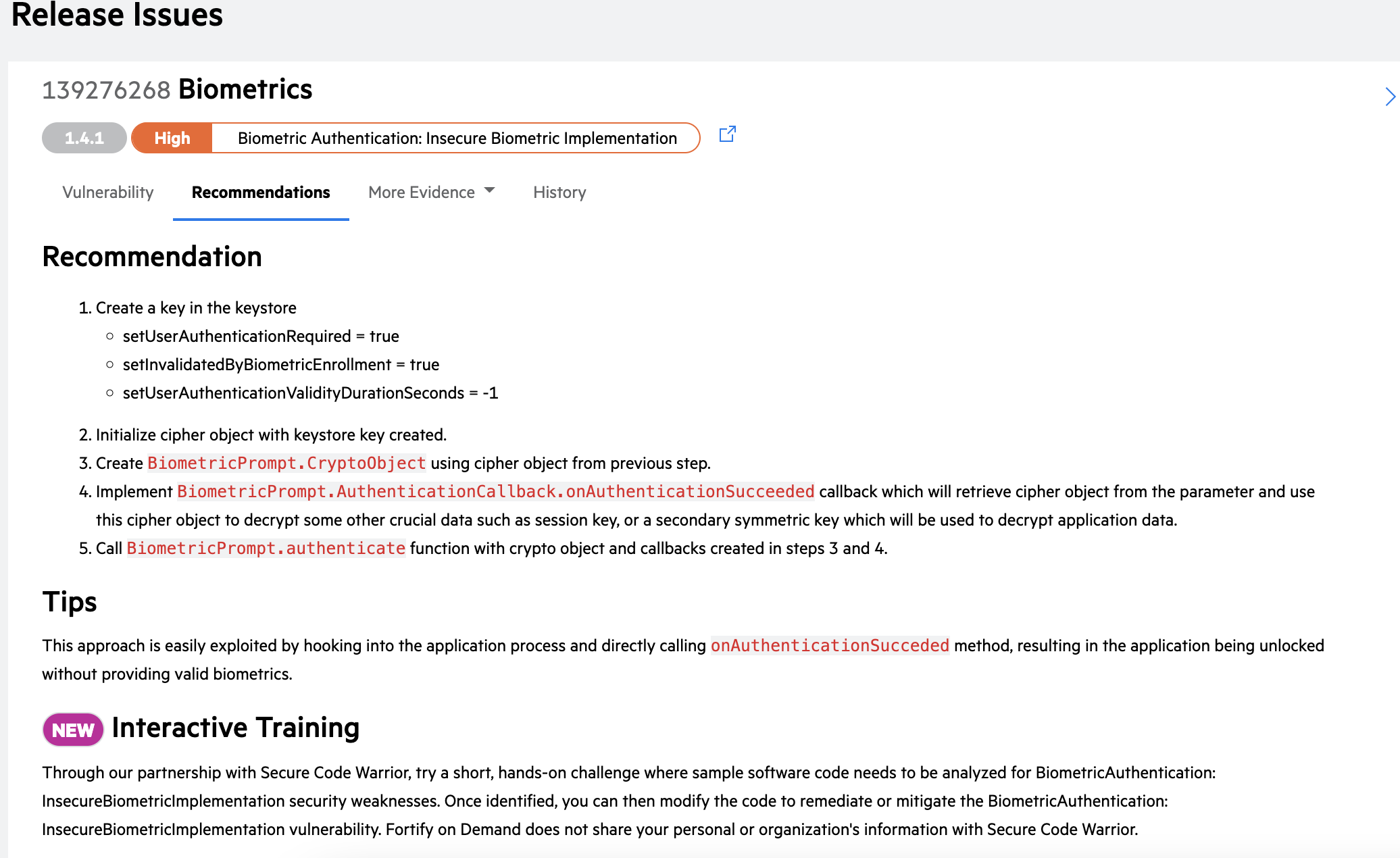 Security Issue For Android While Using Biometrics · Issue 196 · Selflender React Native