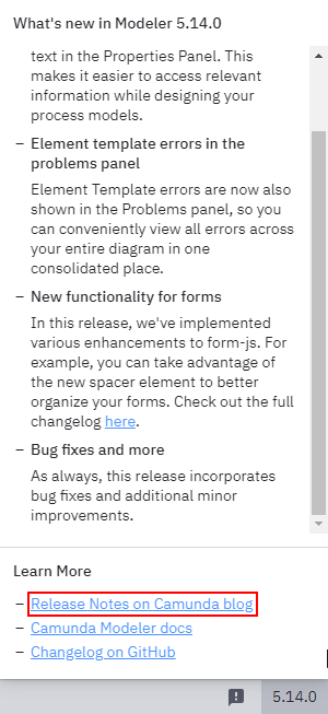 Remove Blog Link To Non Existent Release Notes · Issue 3765 · Camundacamunda Modeler · Github