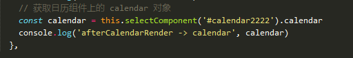 我按照教程获取组件实例，可结果返回的undefined · Issue #447 · treadpit/wx_calendar · GitHub