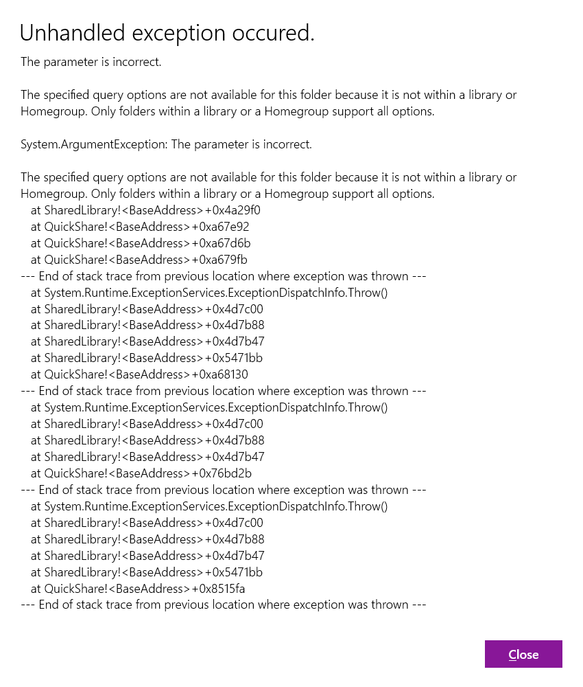 'Unhandled Exception Occured' Popup · Issue #8 · MahdiGhiasi/Roamit · GitHub