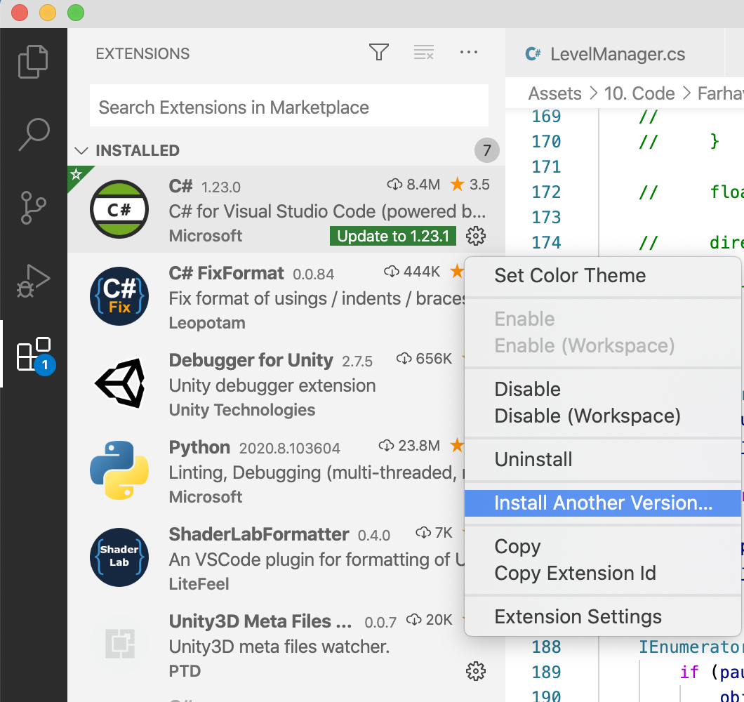 Intellisense no longer working with Unity projects · Issue #4015 · dotnet/vscode-csharp · GitHub