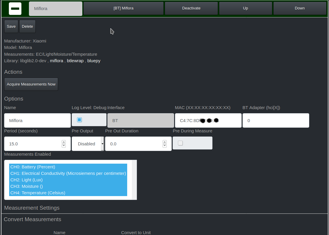 MiFlora no values in Mycodo · Issue #903 · kizniche/Mycodo · GitHub